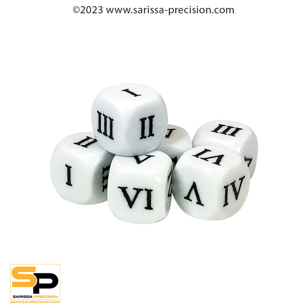 Numeral Dice (x6) – Sarissa Precision Limited