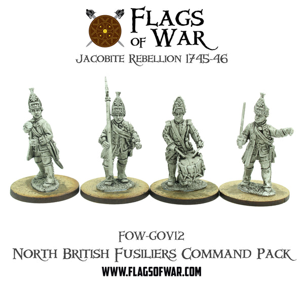 FOW-GOV12 North British Fusiliers Command Pack – Sarissa Precision Limited