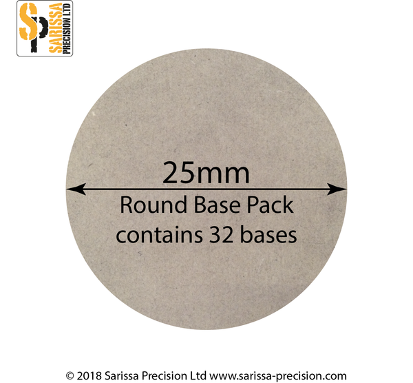 25mm Round Base Pack – Sarissa Precision Limited