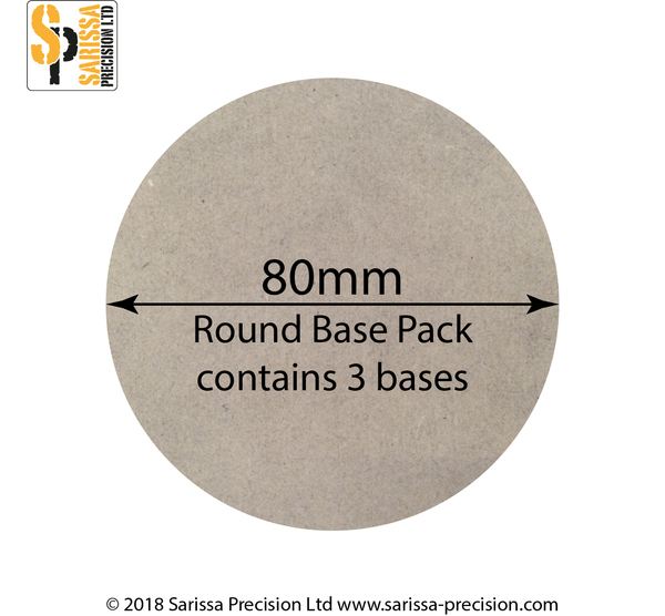 80mm Round Base Pack – Sarissa Precision Limited