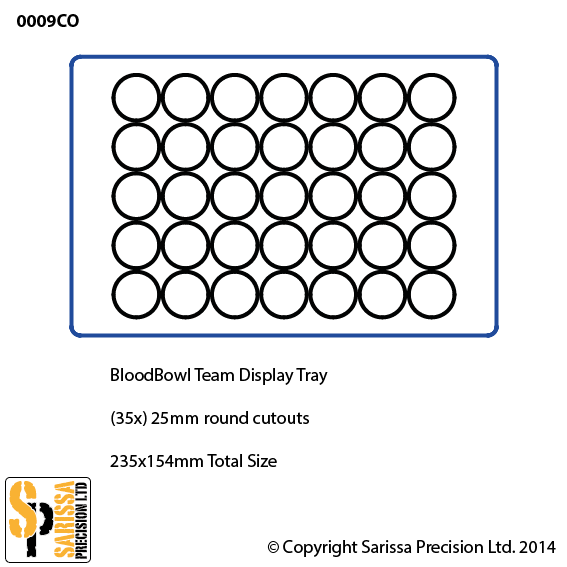 Custom BloodBowl Team Display Tray Option 7 – Sarissa Precision Limited